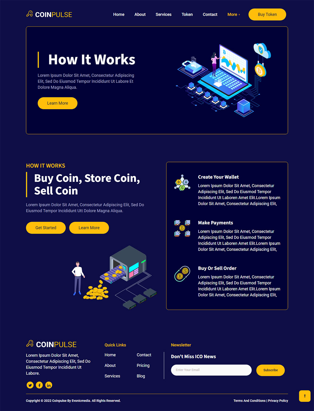 Coinpulse - Crypto Currency & Trading Elementor Template Kit by Evonicmedia